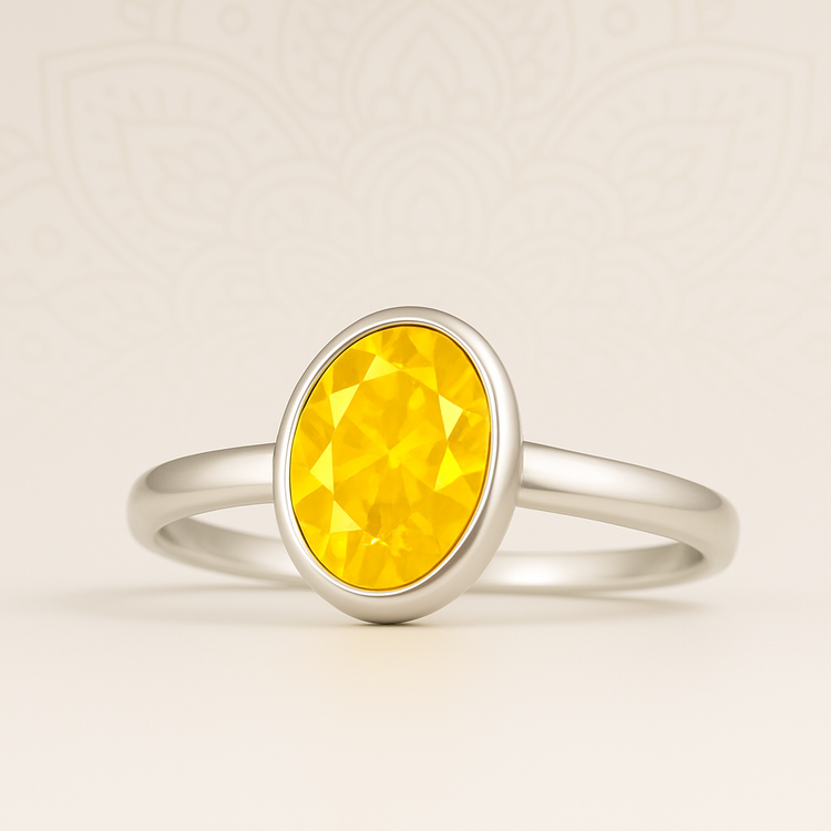 Yellow Sapphire Ring | Astrology Based | Certified – Axiom Jewels
